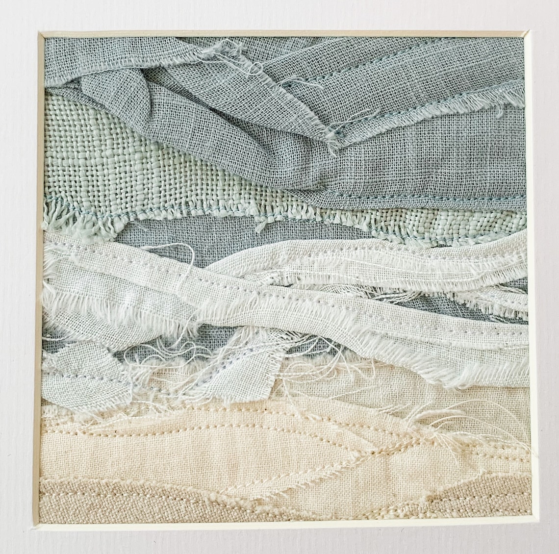 Fabric Landscape Art, Abstract Fabric Art, Textile Art, Ocean, Fabric ...