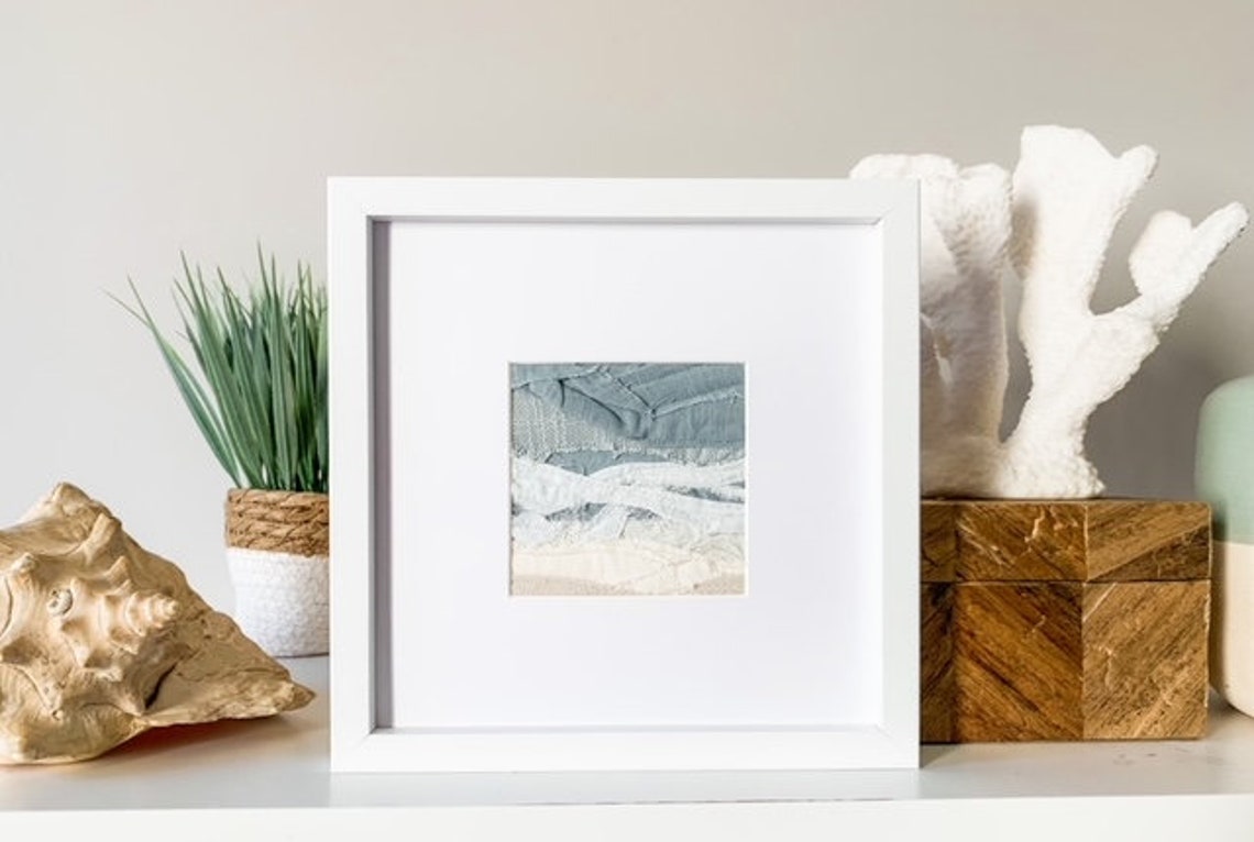 Fabric Landscape Art, Abstract Fabric Art, Textile Art, Ocean, Fabric ...