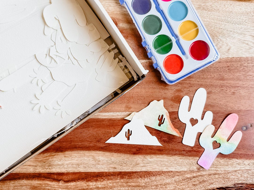 DIY Bookmarks,watercolor Painting Kit,craft Idea for Kids,desert Theme ...