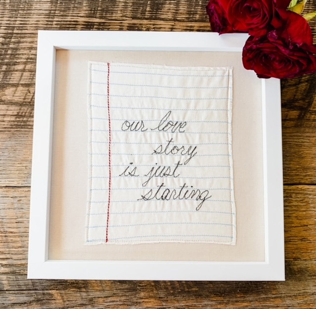 LOVE STORY Framed Art, Love Letter, Lined Notebook Paper, Poem ...