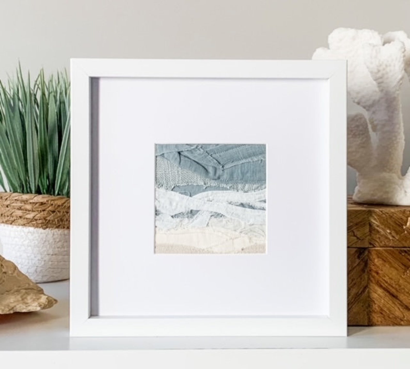 Fabric Landscape Art, Abstract Fabric Art, Textile Art, Ocean, Fabric ...