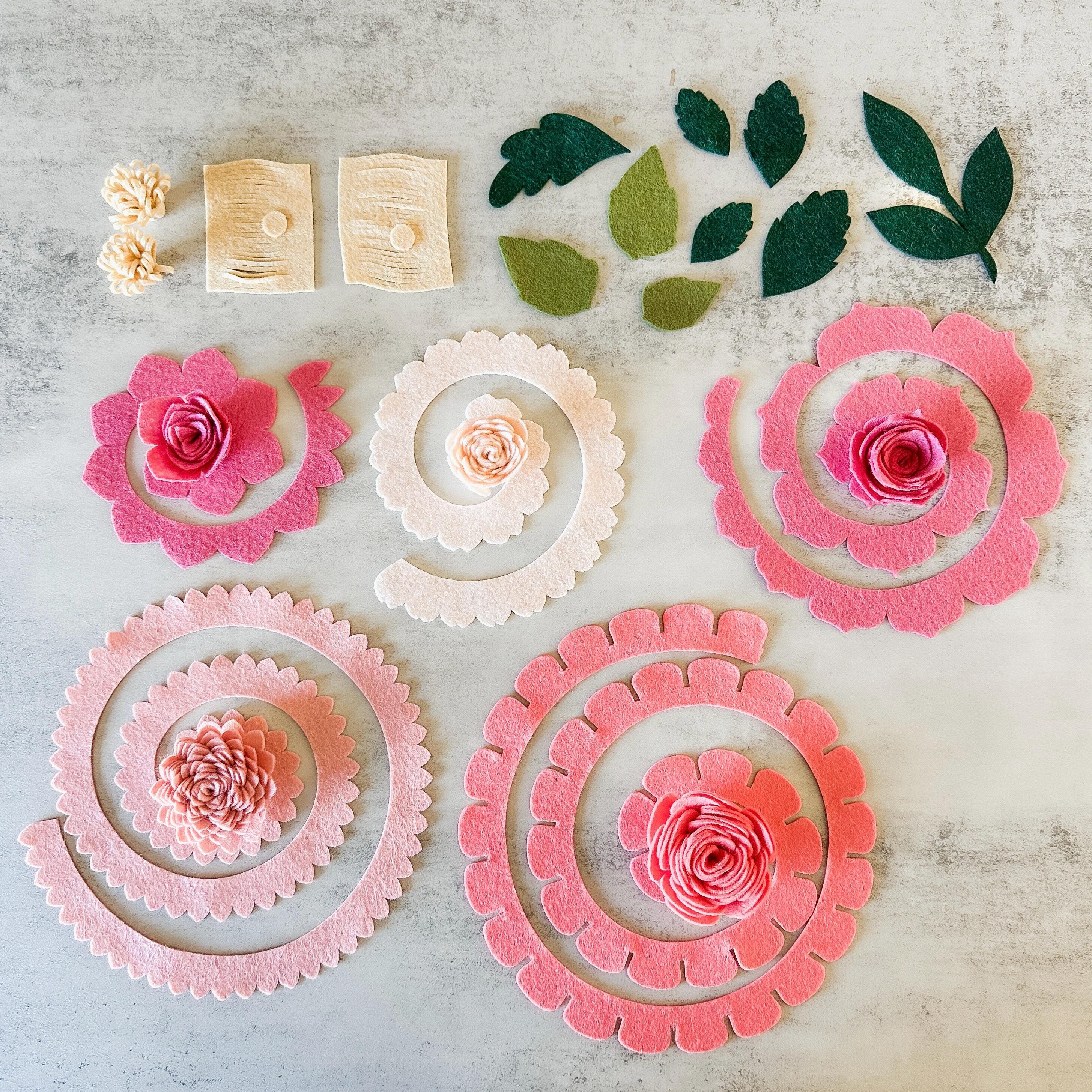 Kids Craft Kit, NO HOT GLUE Needed, Felt Flower Kit,kids Felt Flower ...