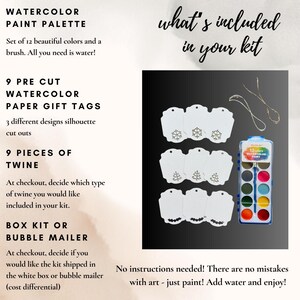 Holiday Gift Tag Painting Kit,diy Watercolor Kit,craft Kit,adult Craft ...