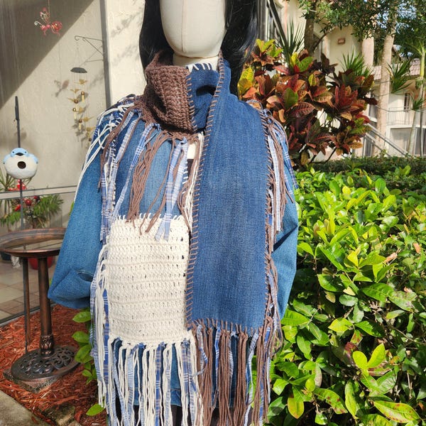 Denim Scarf - Etsy