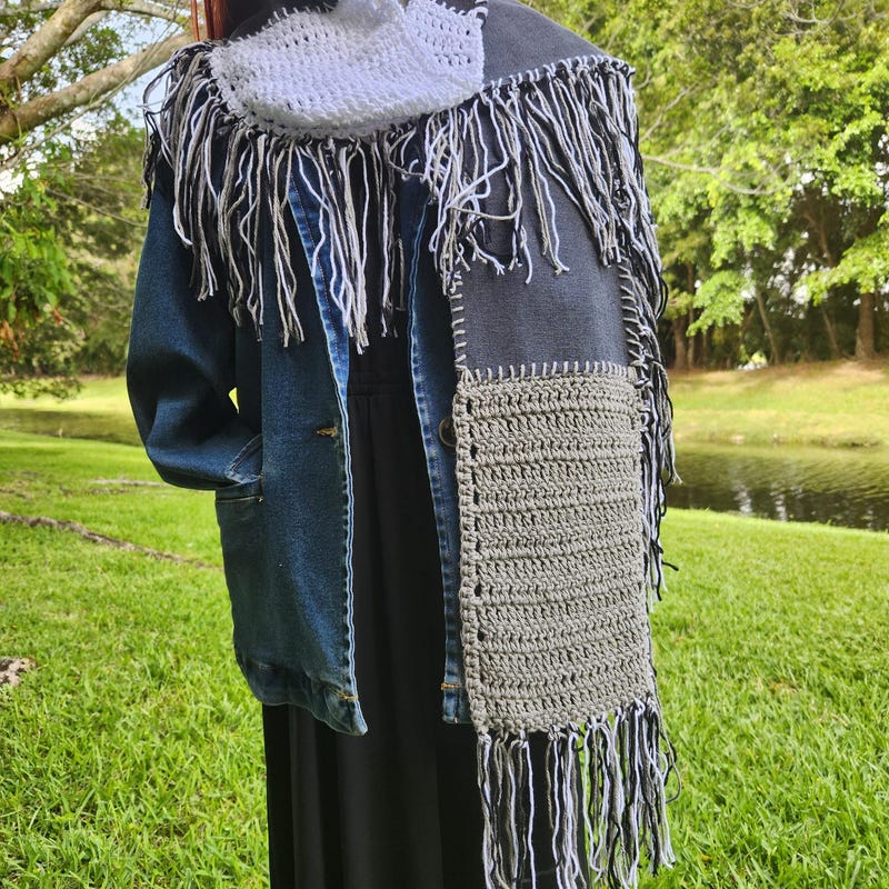 Denim Scarf - Etsy