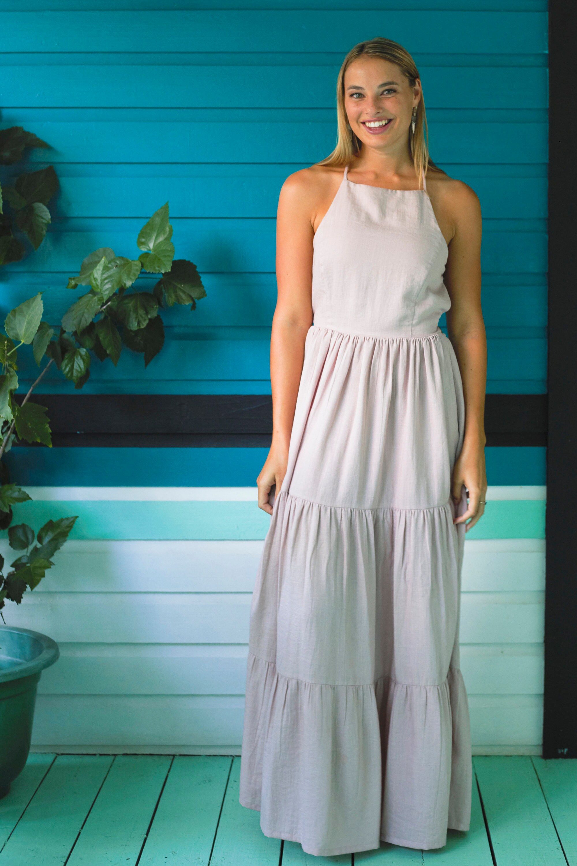 Aurora Maxi Dress | Linen Dress | Open Back Dress | Summer Dress ...