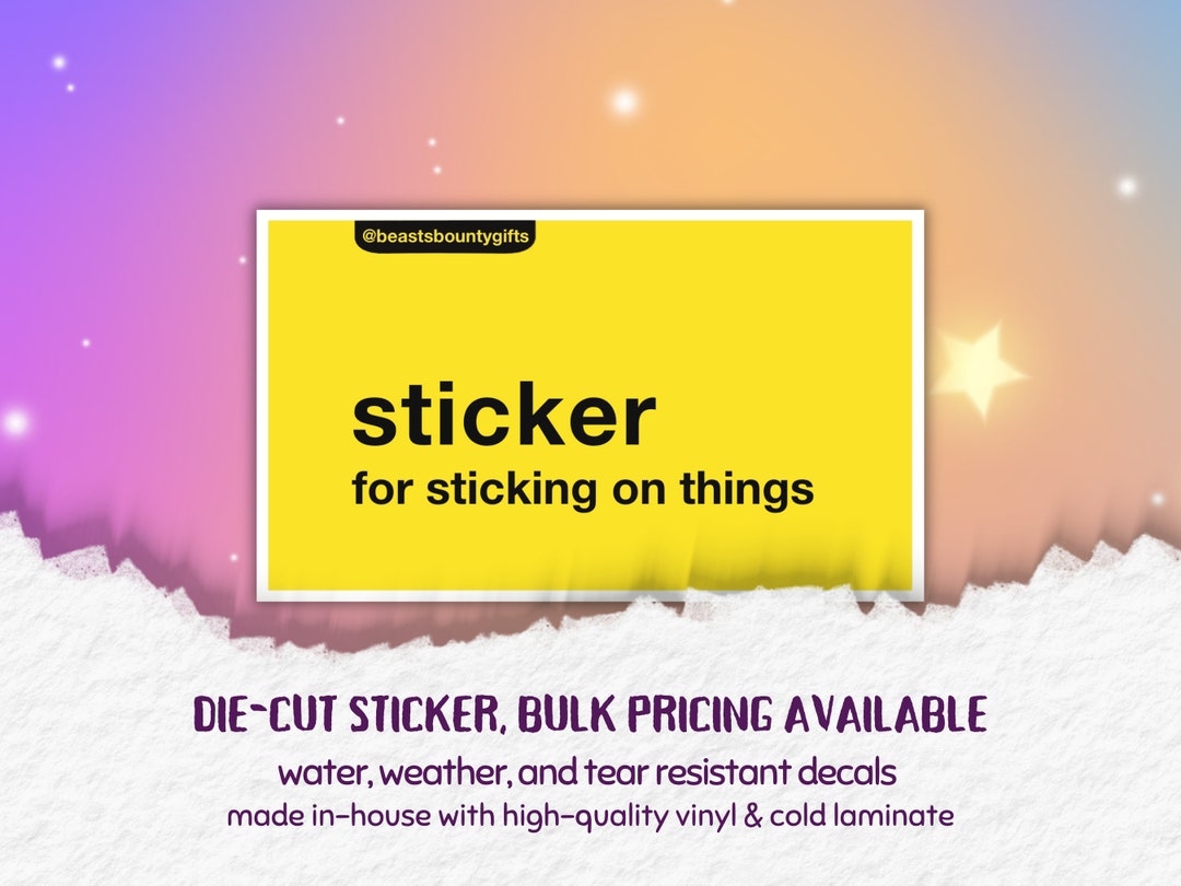 Sticker for Sticking, Inspired by the no Name No Frills Brand. Fun and ...