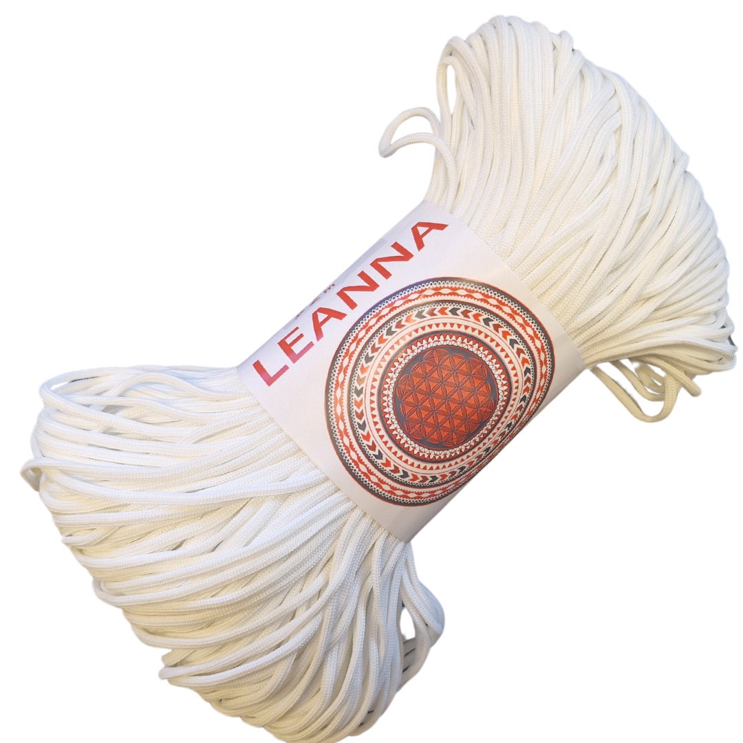 WHITE Polyester Yarn Available in 3mm Width. Available in Stock. Prompt ...