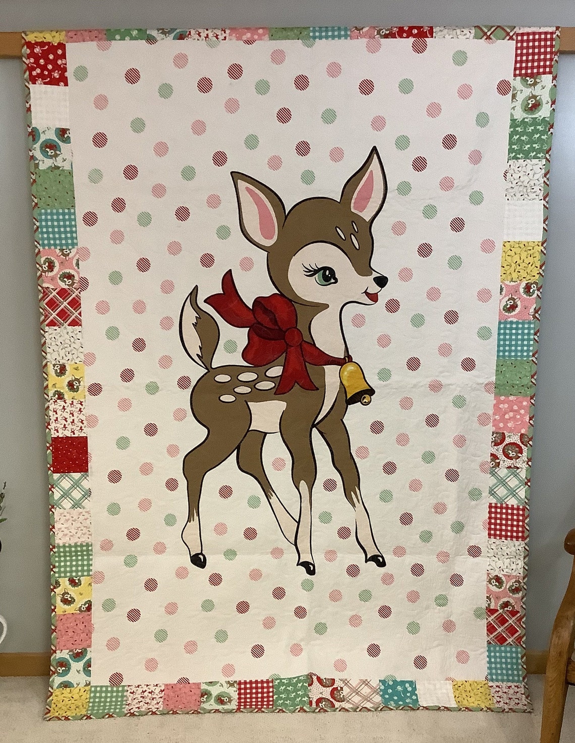Rudolph Quilt - Etsy