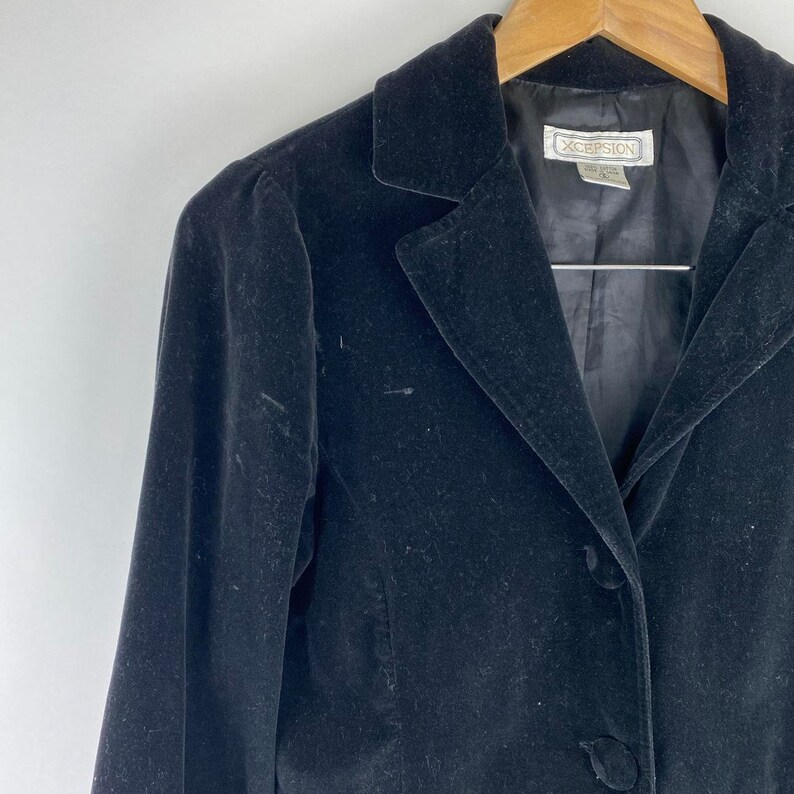 Vintage 1990's Black Velvet Whimsygoth Blazer Jacket - Etsy