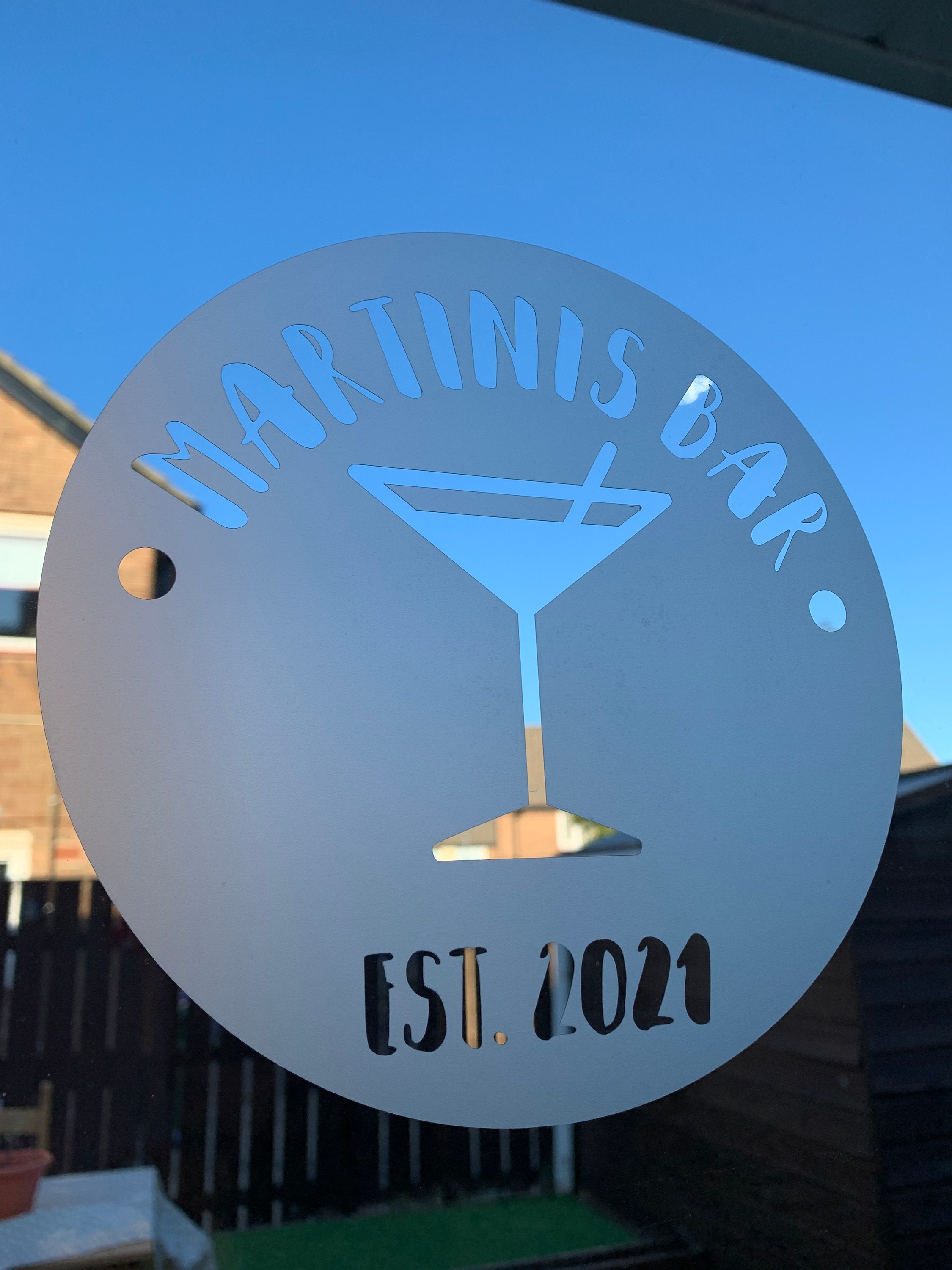 Window Bar Sticker Frosted Glass Sign Vinyl Home Cocktail Beer | Etsy
