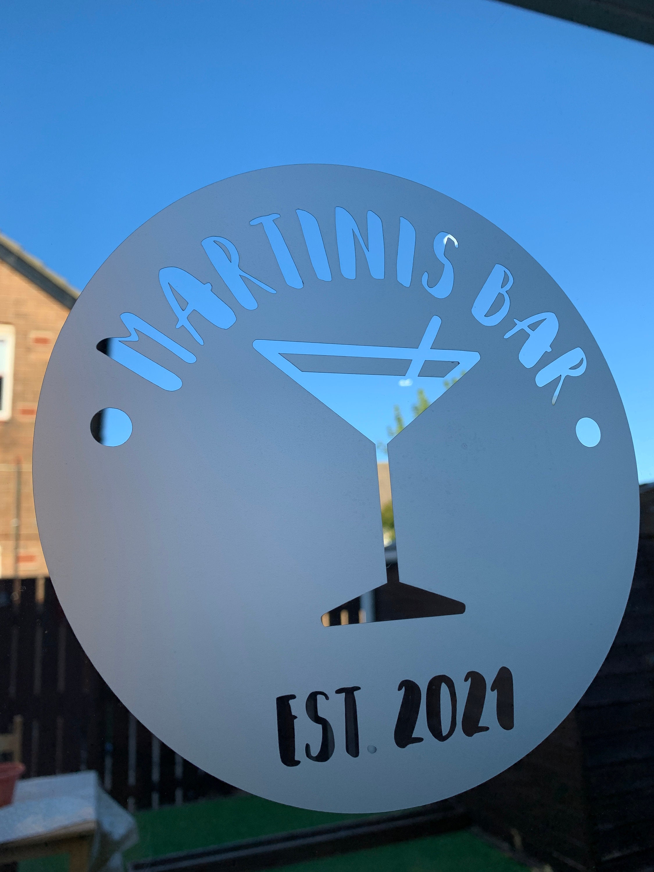 Window Bar Sticker Frosted Glass Sign Vinyl Home Cocktail Beer | Etsy