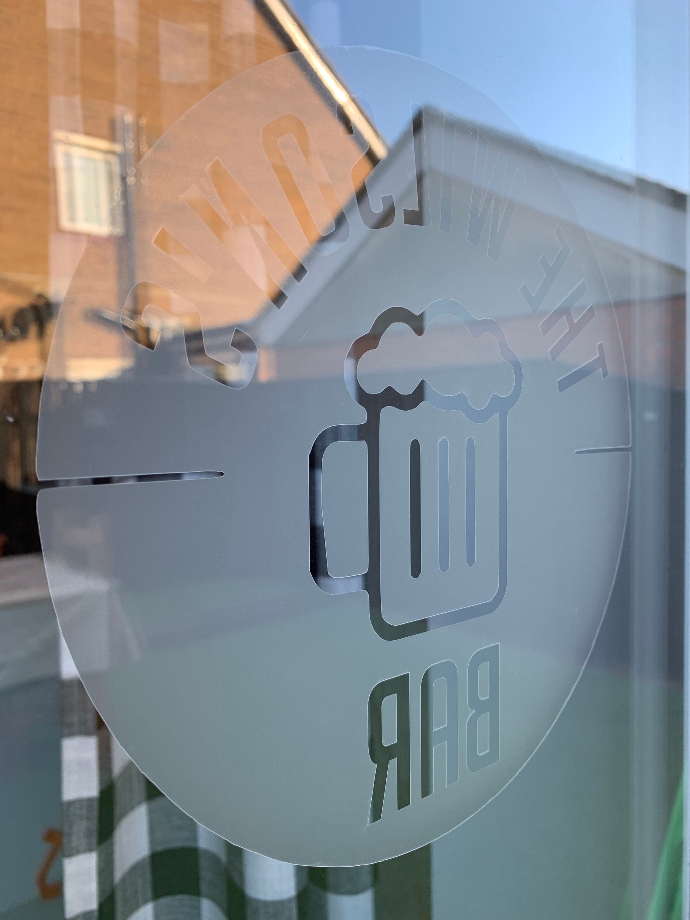 Window Bar Sticker Frosted Glass Sign vinyl Decal Home | Etsy