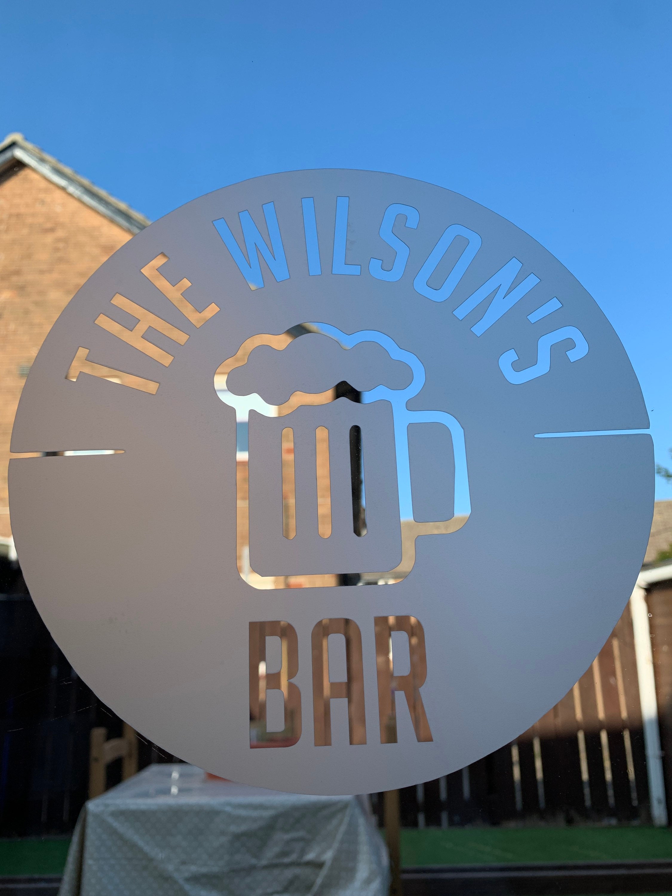 Window Bar Sticker Frosted Glass Sign Vinyl Decal Home - Etsy UK