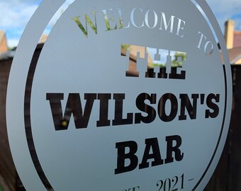 Window Bar Sticker Frosted Glass Sign Vinyl Home Cocktail Beer | Etsy