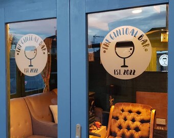 Window Bar Sticker Frosted Glass Sign Vinyl Home Cocktail Beer - Etsy UK