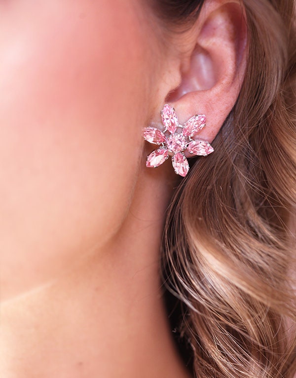Swarovski tropical flower earrings store