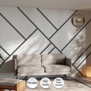 Angled Wall Molding Kit or Printable Layout | Polystyrene Trim With ...