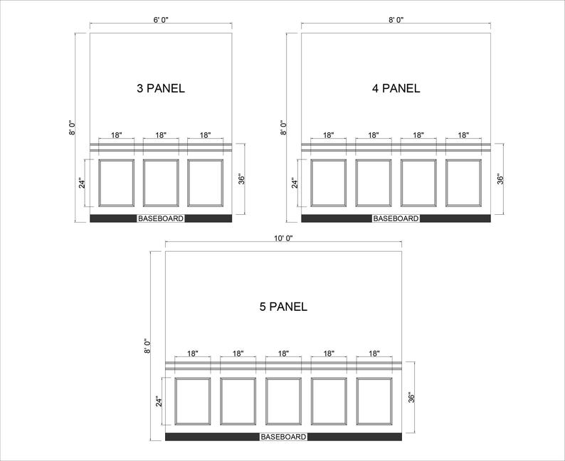 Wainscoting Wall Panel Molding Full Kit – Elegant Interior Trim Design ...