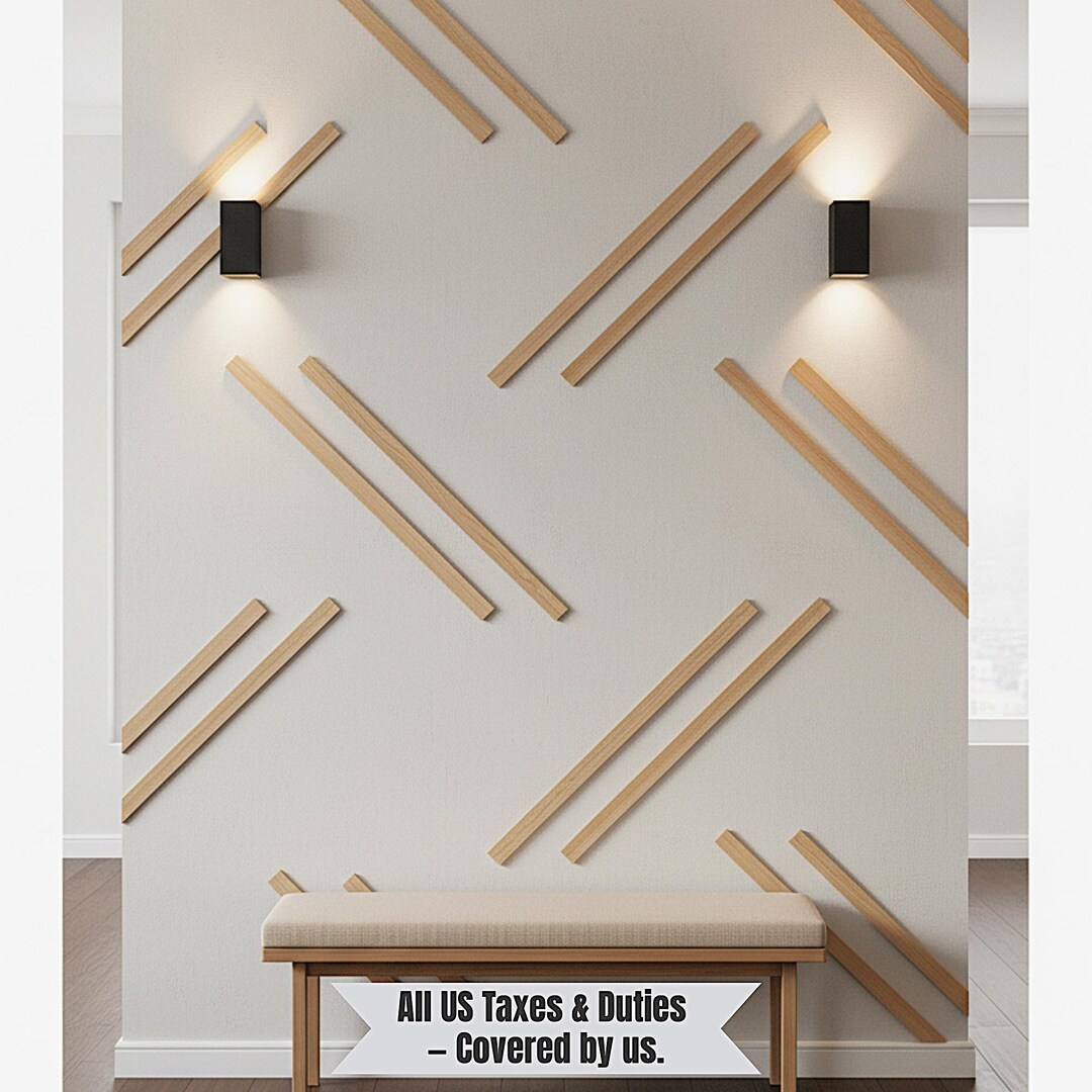 Modern Slat Wall Panel Kit or Digital Plan | Minimalist Diagonal ...