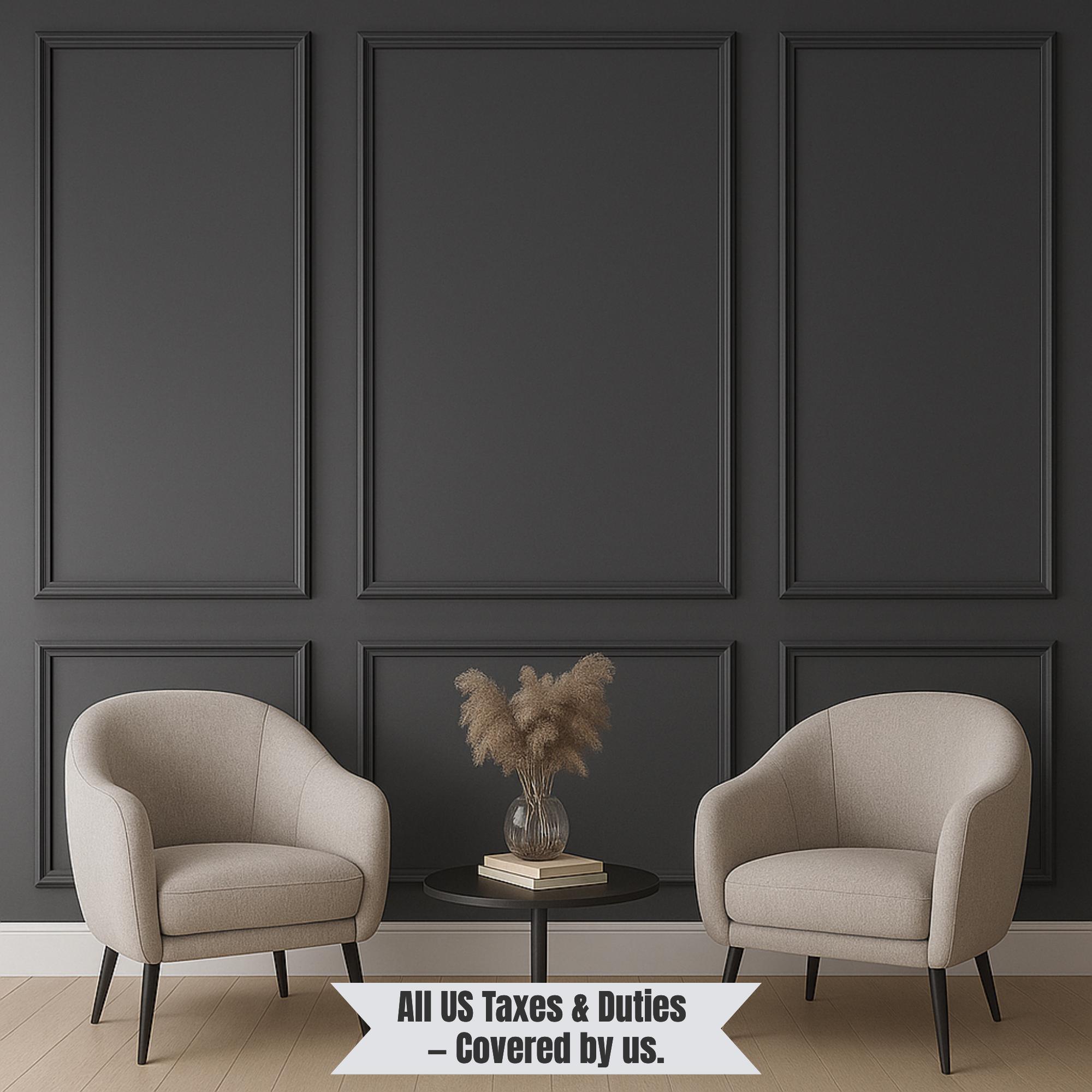 Rectangular Wall Molding Kit – Full Set of Precut Polystyrene Trim ...