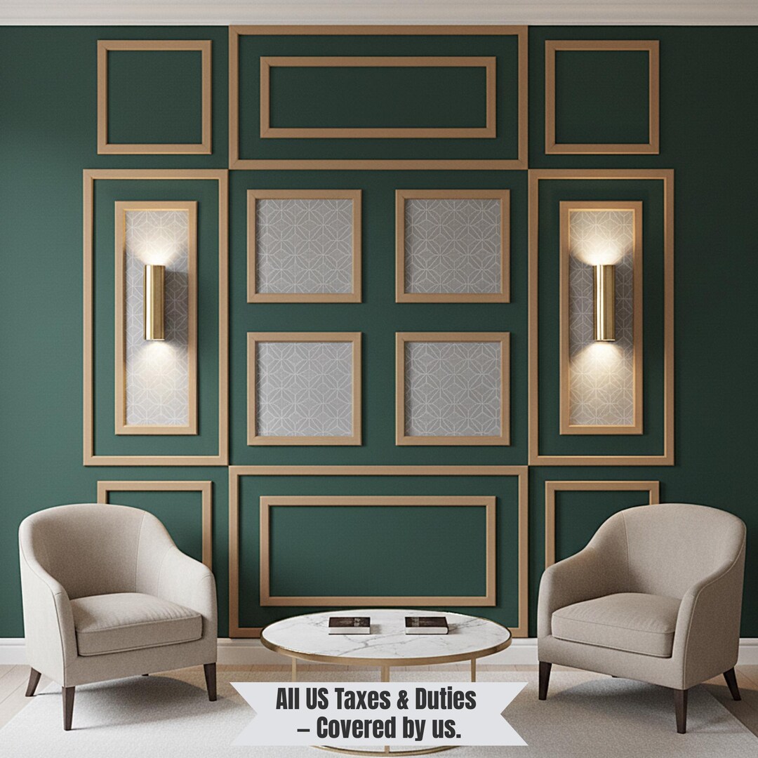Wall Molding Frame Kit – Inset Panel Design | Luxe Polystyrene Trim ...