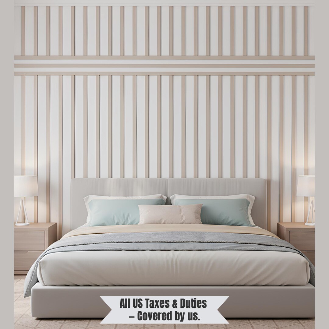 Classic Stripe Wall Paneling System | DIY Polystyrene Molding Kit or ...