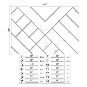 Diagonal Wall Panel Molding Kit or Printable Plan | Bold Framed Trim ...