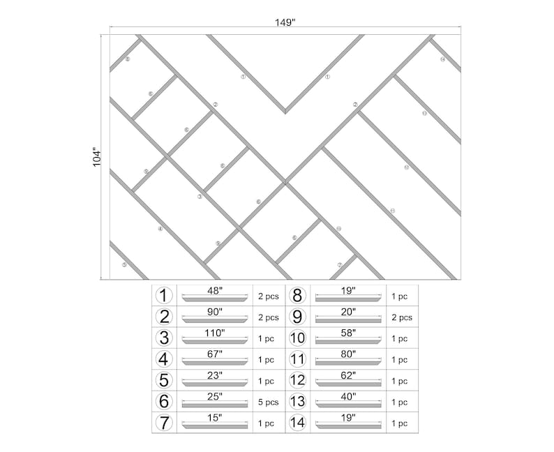 Diagonal Wall Panel Molding Kit or Printable Plan | Bold Framed Trim ...