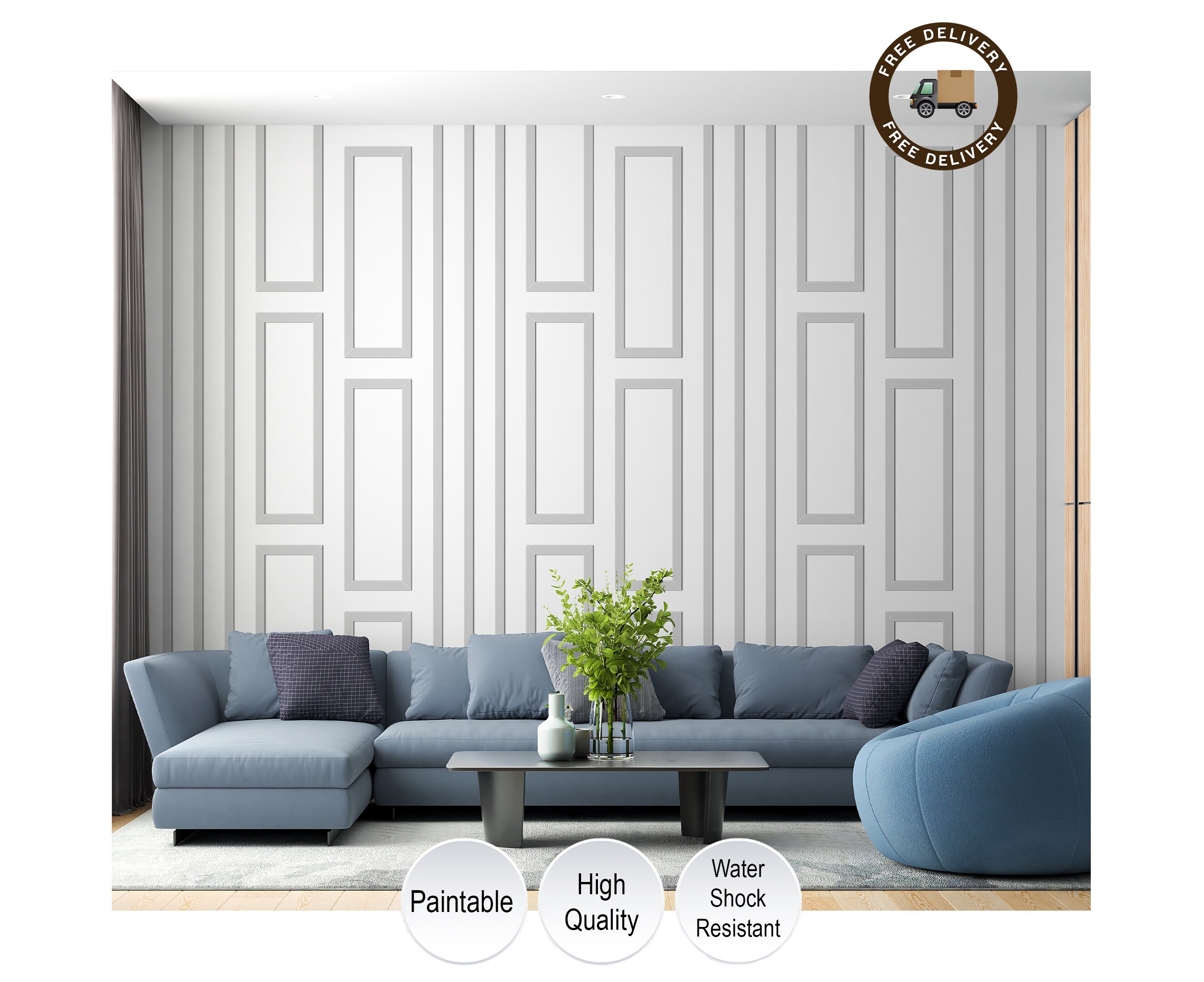 Wall Paneling, Custom Wall Molding, Ready-to-install Wall Moulding ...