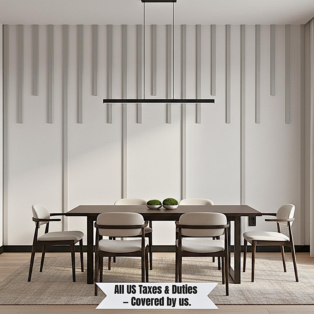 Modern Wall Molding Kit or Digital Plan | Vertical Staggered ...