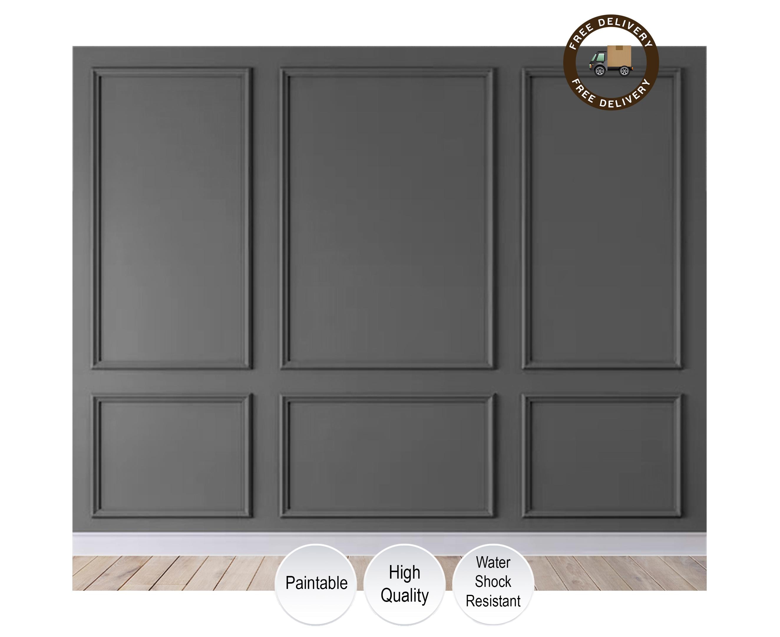 Rectangular Wall Molding Kit – Full Set of Precut Polystyrene Trim ...