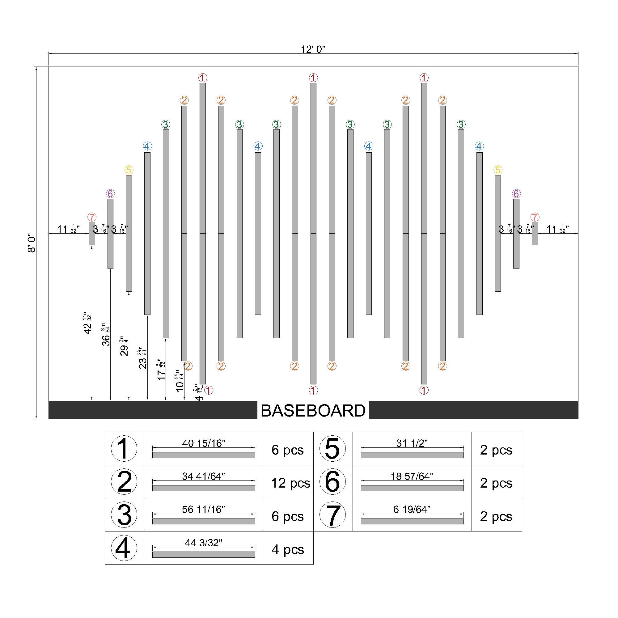 Soundwave-inspired Wall Trim Kit or Blueprint | DIY Vertical Panel ...