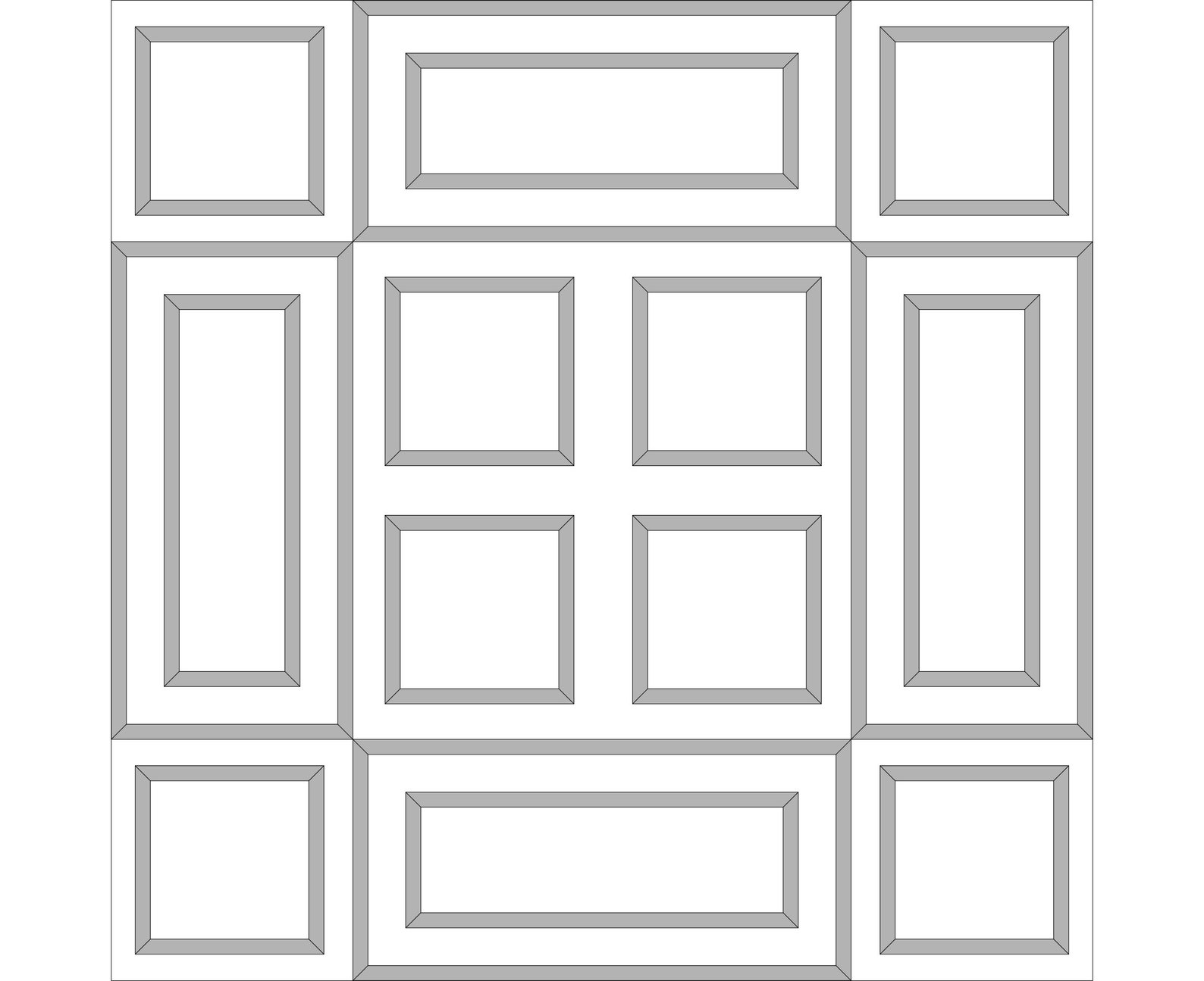 Wall Molding Frame Kit – Inset Panel Design | Luxe Polystyrene Trim ...