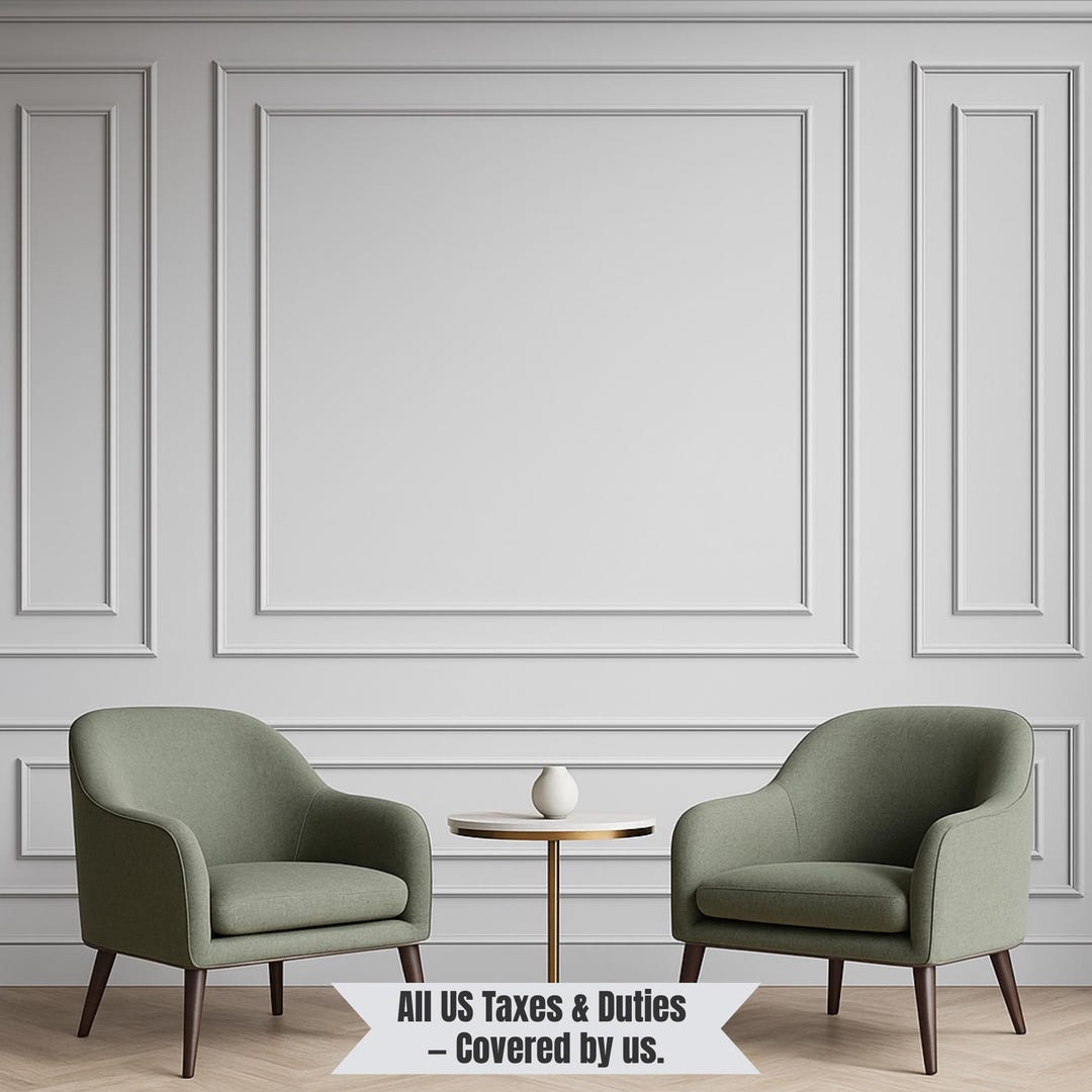 Classic Wall Panel Trim Kit – Full Decorative Molding Set for Living ...