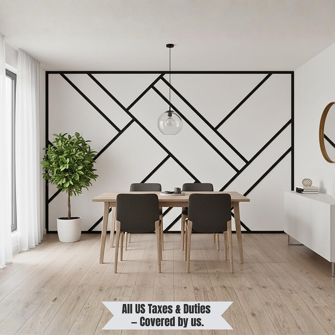 Geometric Wall Trim Design Kit or Blueprint | Polystyrene Molding for ...