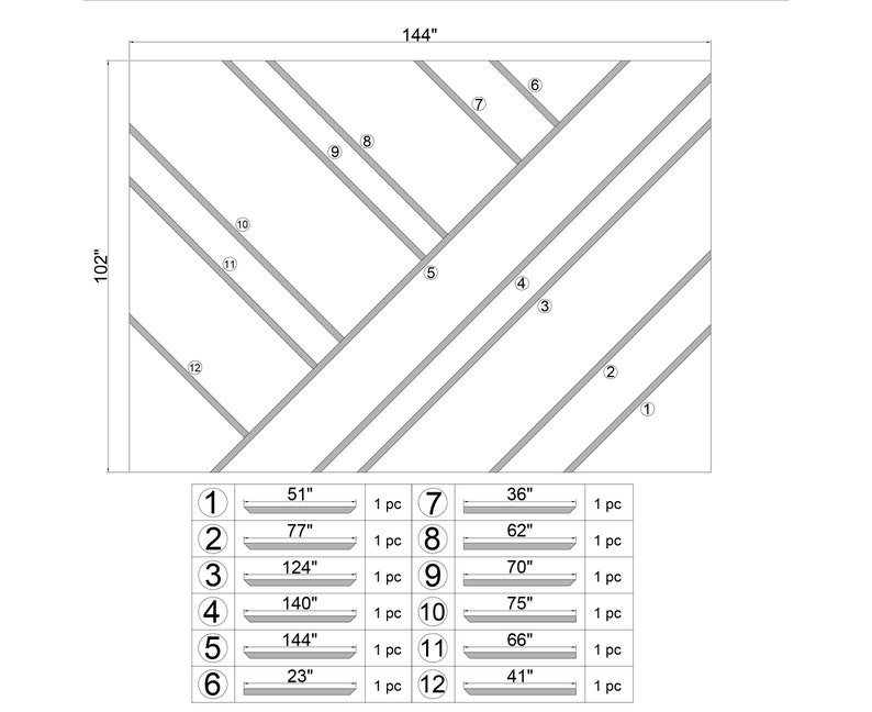 Stripe Wall Molding Kit or Digital Plan | Modern Geometric Accent Wall ...