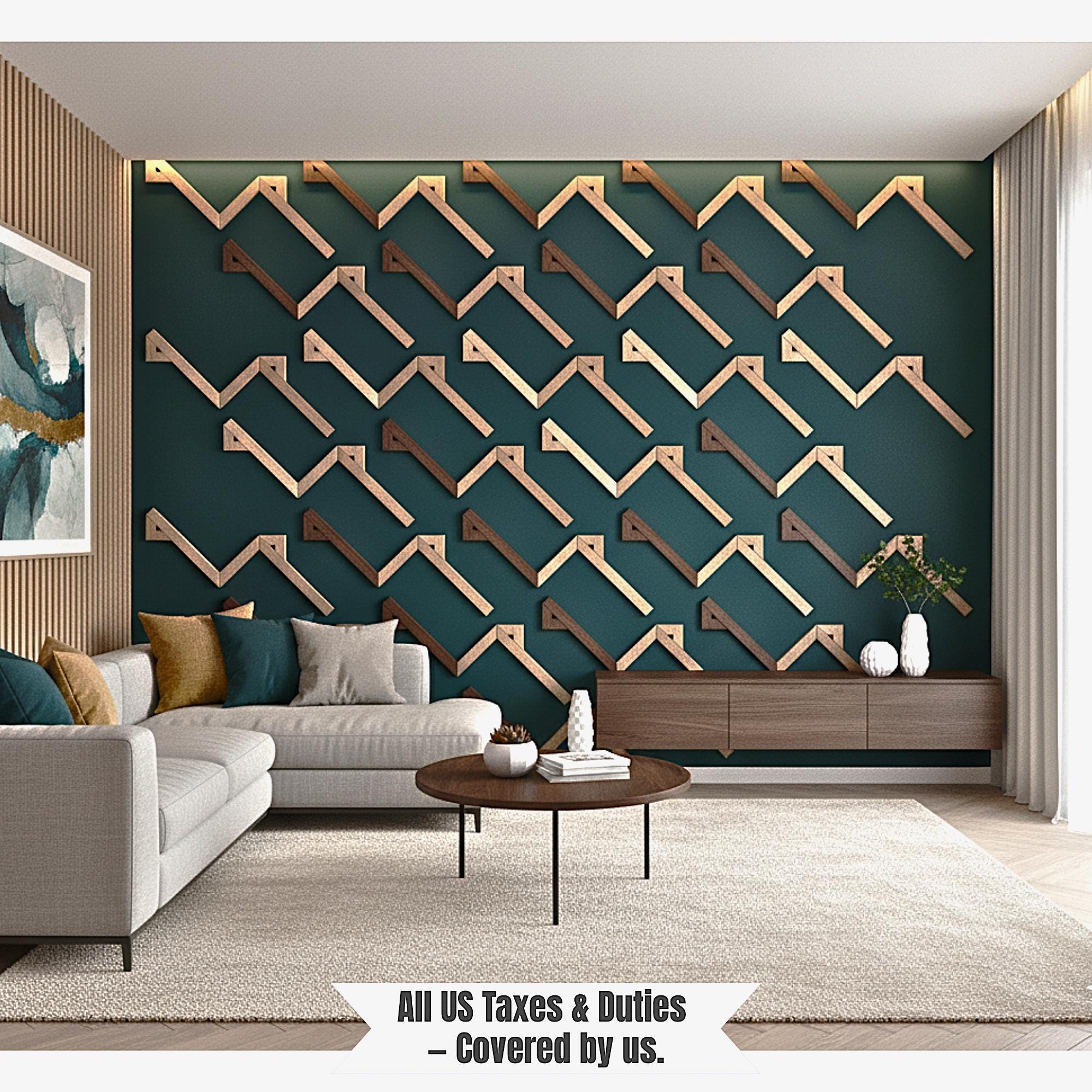 Zigzag Wall Moulding Kit or Blueprint | Geometric Polystyrene Trim ...