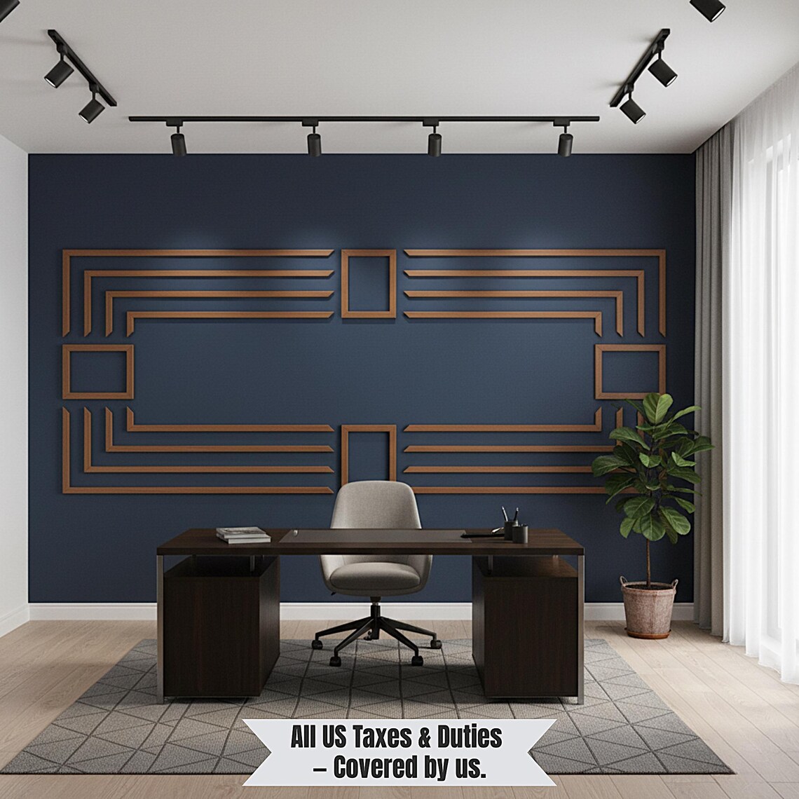 Modern Rectangular Wall Molding Design Kit or Blueprint – Bold Framed ...