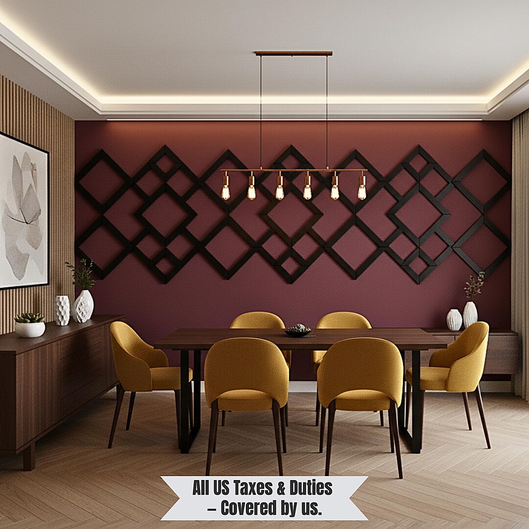 Overlapping Diamond Wall Moulding Kit or Digital Plan | Modern ...