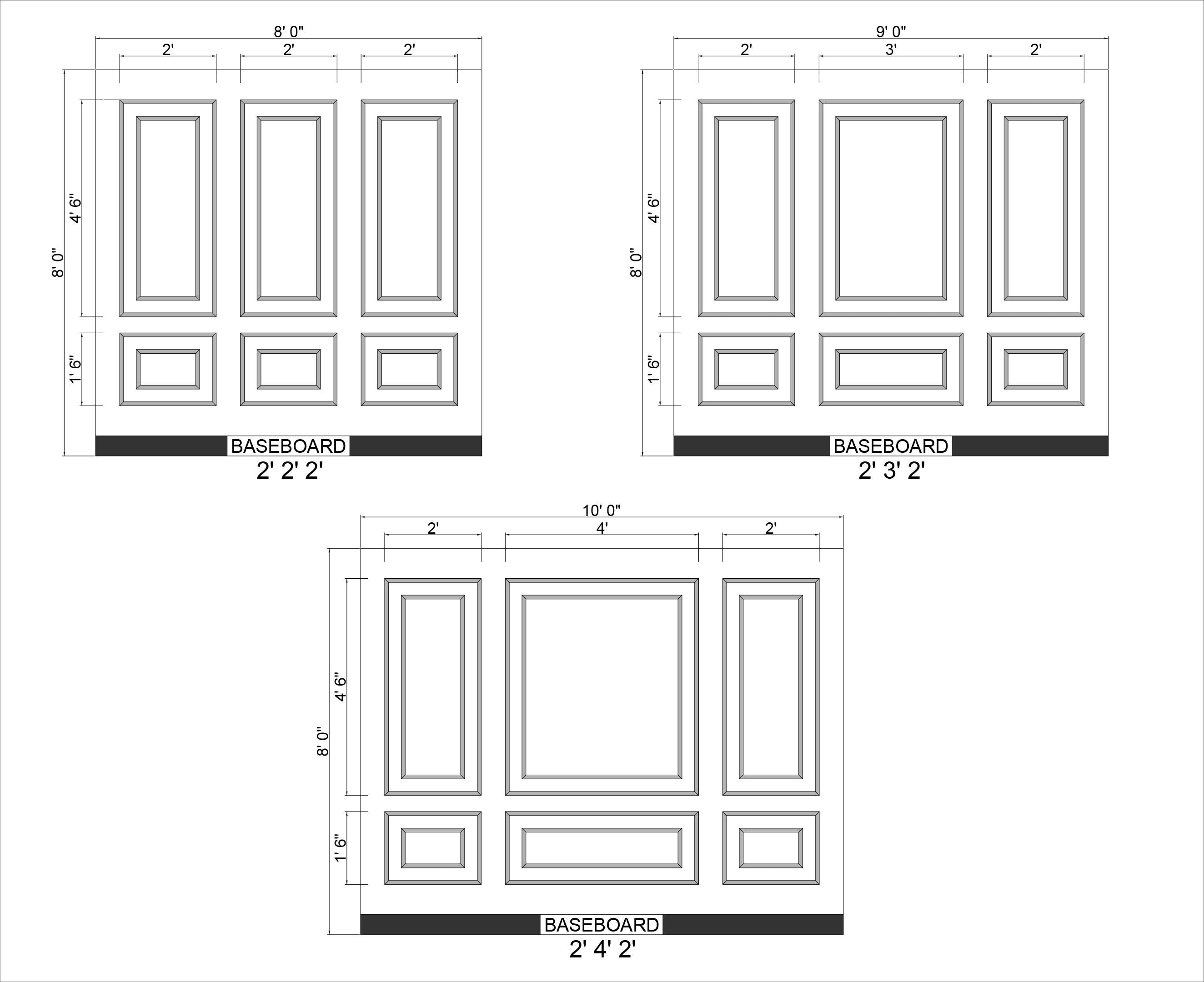 Classic Wall Panel Trim Kit – Full Decorative Molding Set for Living ...