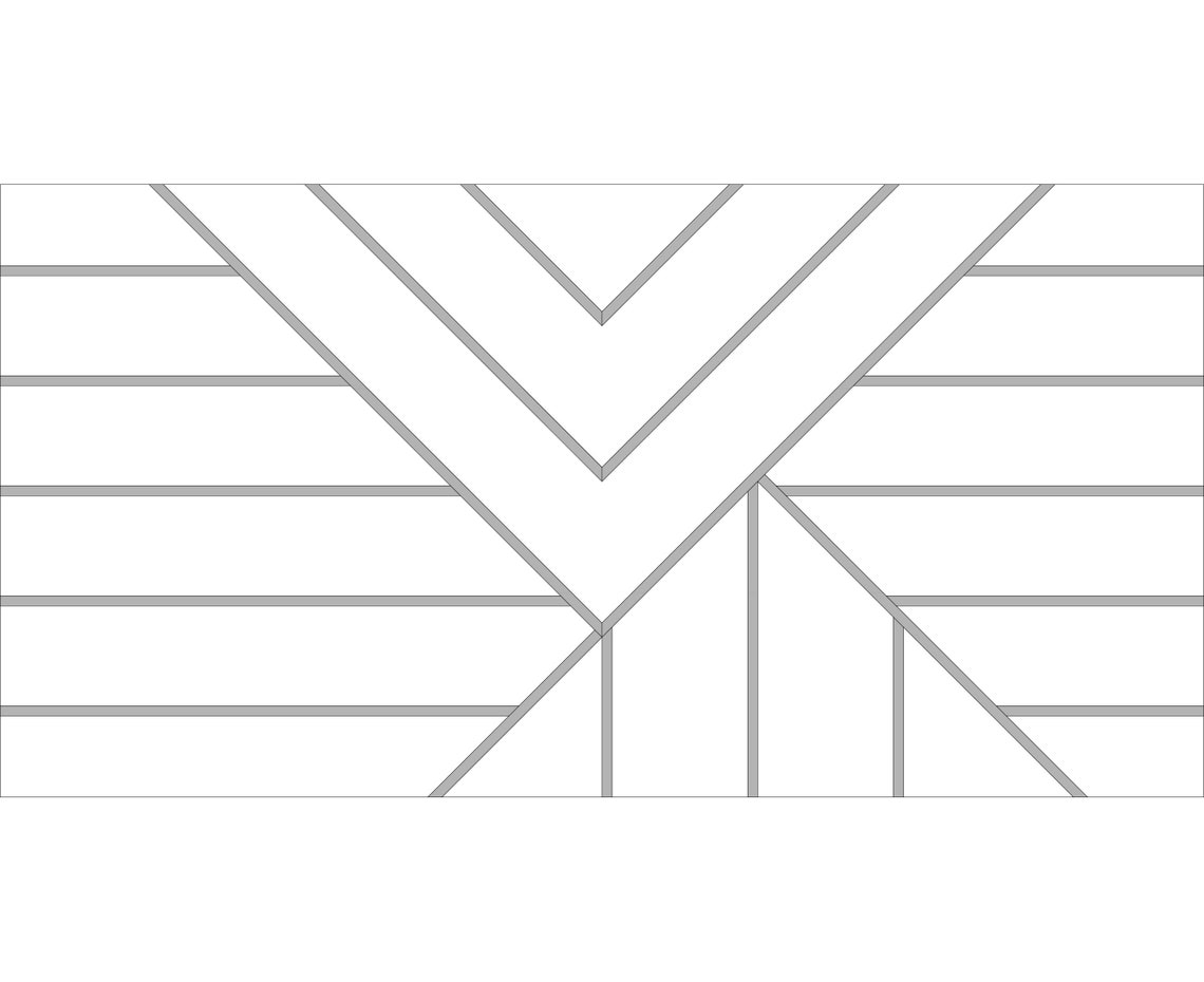 Modern Wall Moulding Kit or V-shape Design Guide | DIY Accent Trim Idea ...