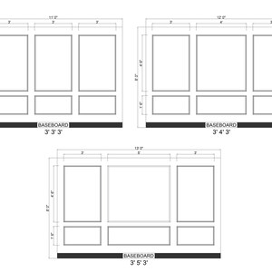 Rectangular Wall Molding Kit – Full Set of Precut Polystyrene Trim ...