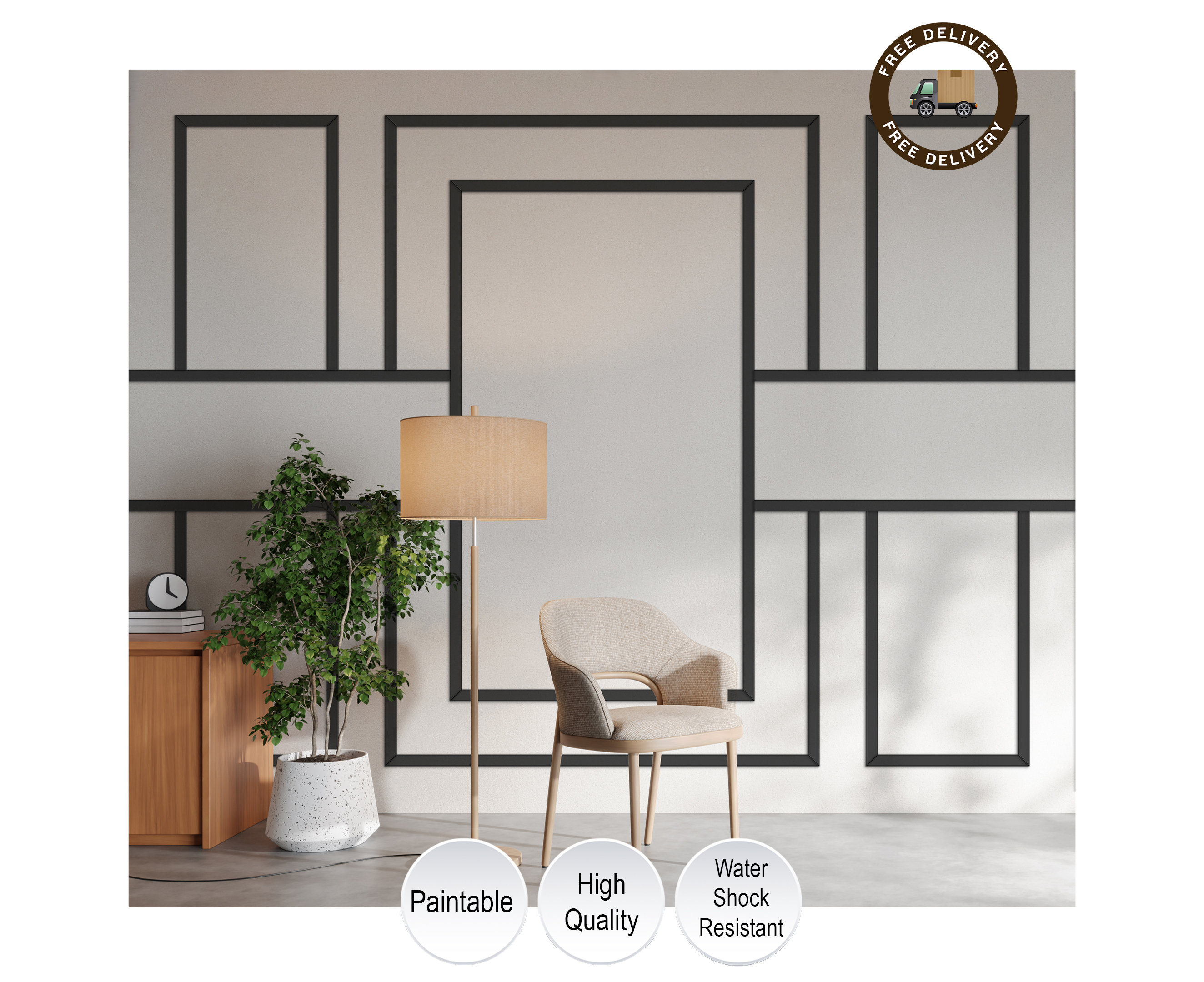 Wall Molding Custom, Custom Wall Design, Wall Decor Molding, Wall ...