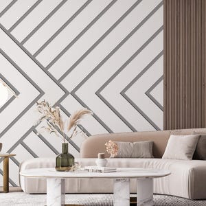Angled Geometric Wall Molding Kit or Digital Blueprint | Custom Wall ...