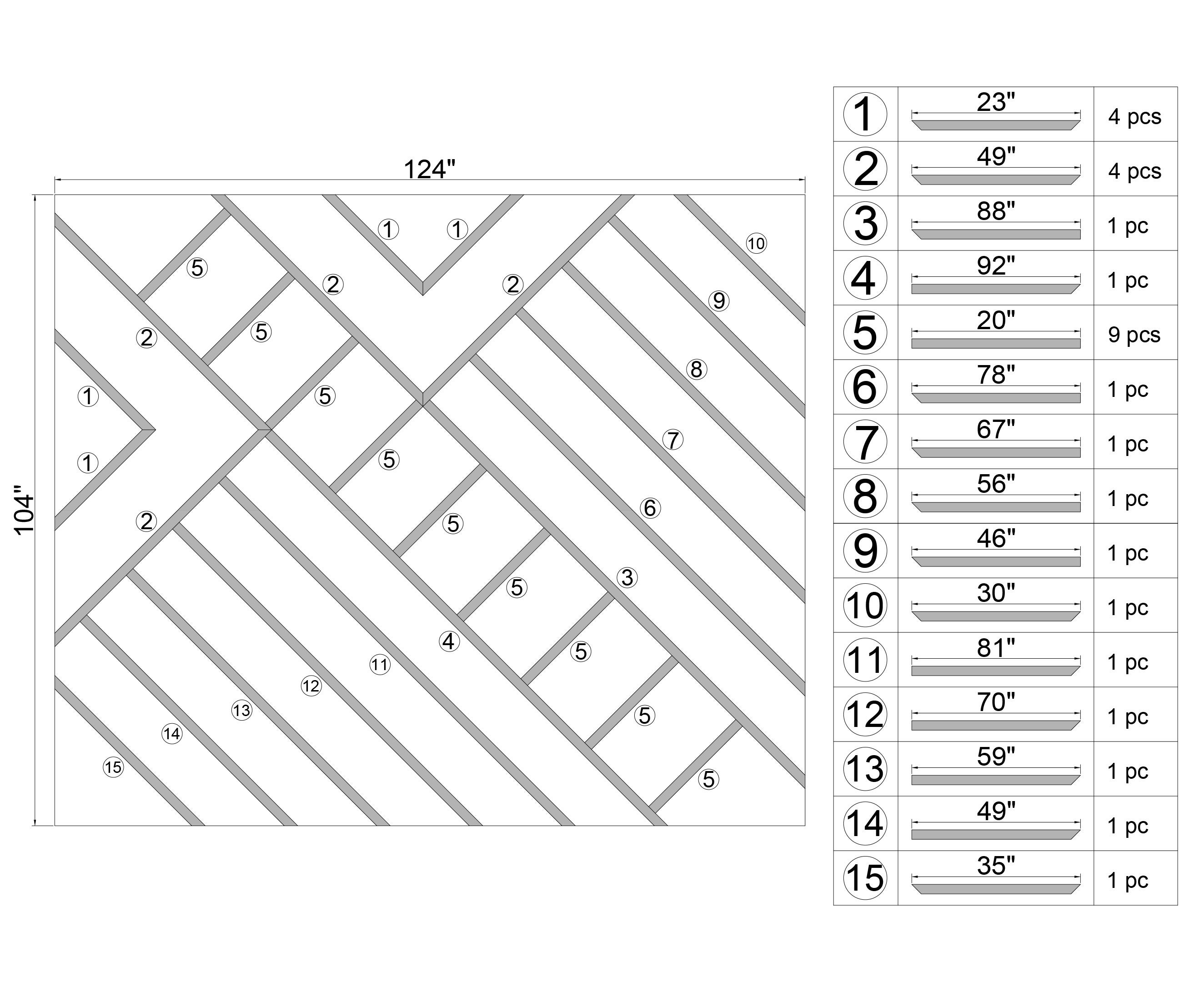 Custom Wall Trim Kit or Downloadable Plan | Diagonal and Square Molding ...