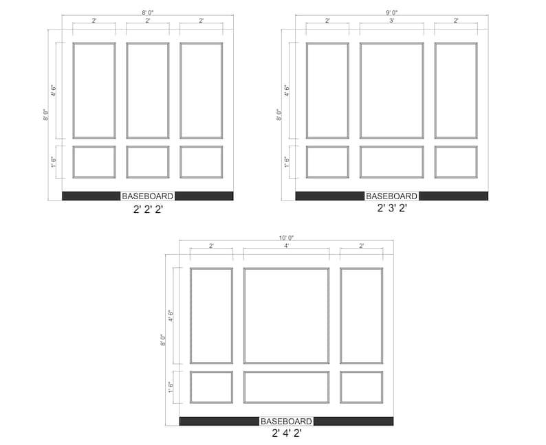 Rectangular Wall Molding Kit – Full Set of Precut Polystyrene Trim ...