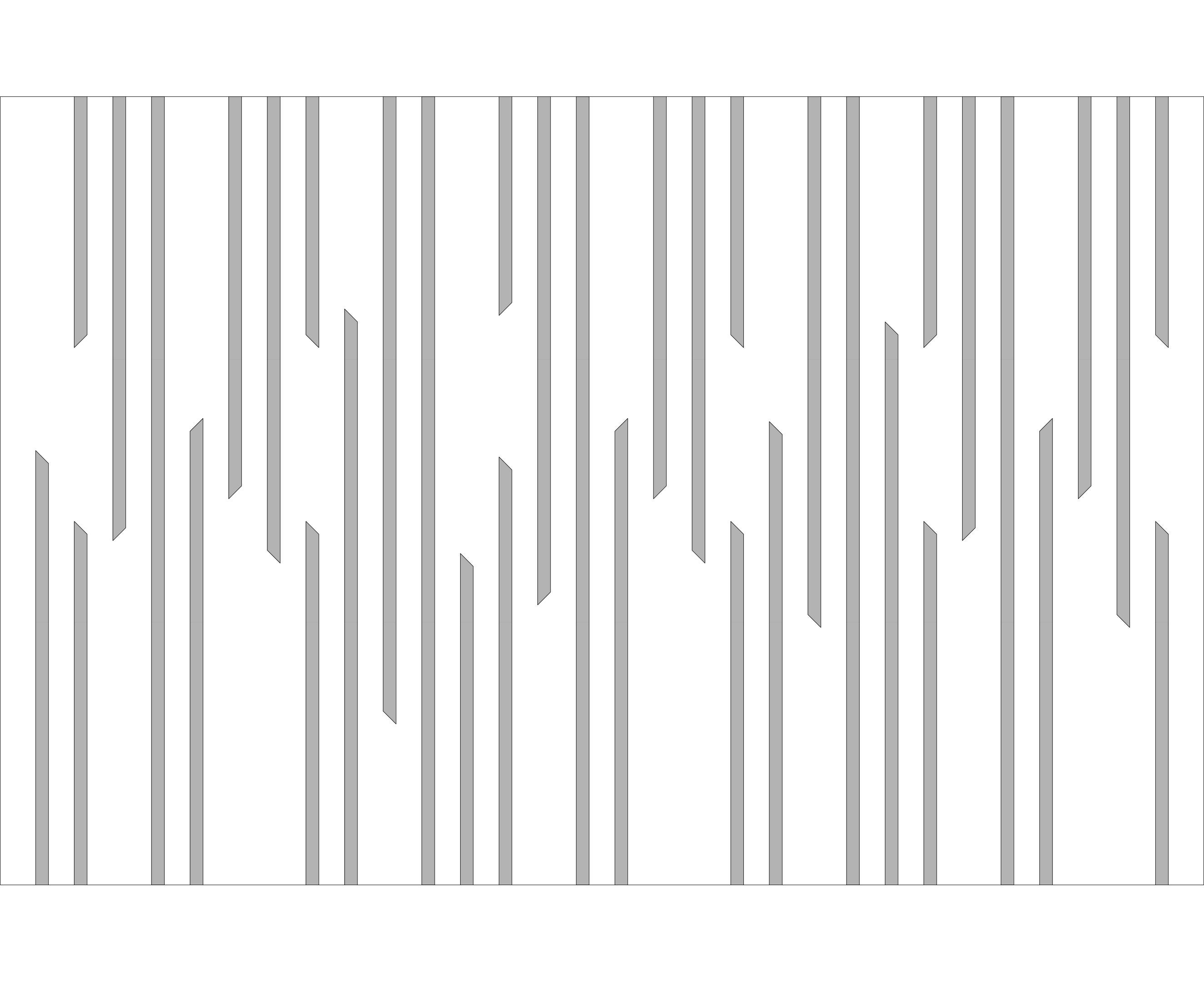 Asymmetric Wall Panel Kit or Blueprint | Mixed-length Vertical Design ...