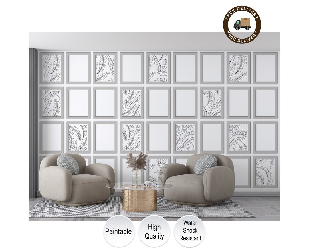Living Room Wall Trim, Wall Moulding Kit ,wall Covering, Wainscoting ... Living Room Wall Trim, Wall Moulding Kit ,wall Covering, Wainscoting ...