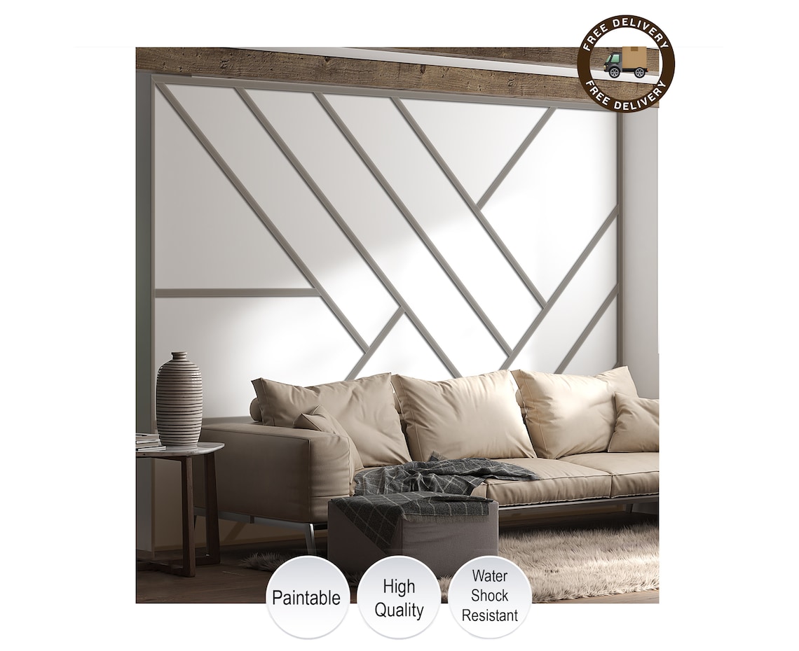 Angular Section Wall Molding Kit or Digital Blueprint | Custom Linear ...
